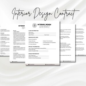 Interior Design Contract Template, Interior Designer Service Agreement ...
