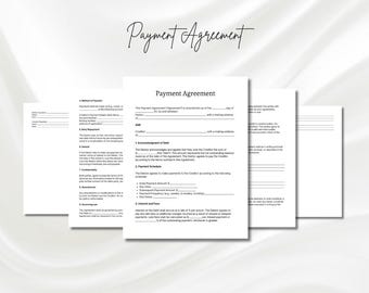 Payment Agreement Template - Etsy
