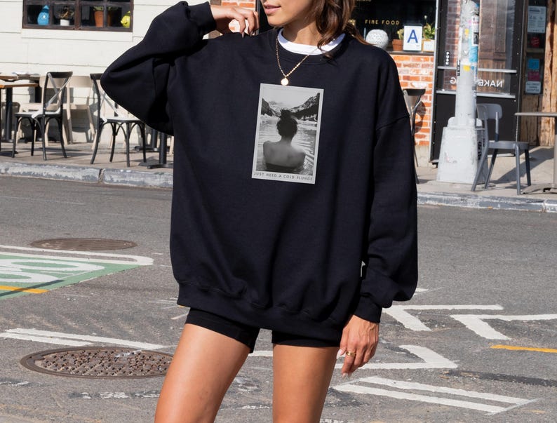 Just Need a Cold Plunge Polaroid Crewneck Sweater | Cold Plungers ...