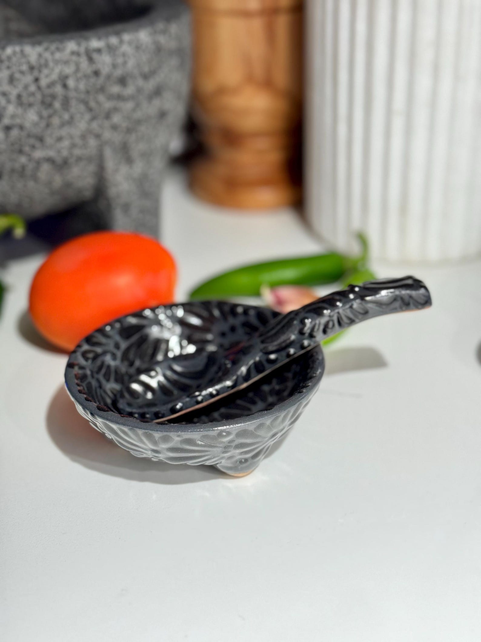 Talavera Salsera Tipo Molcajete – Handmade & Hand-painted by Artesanos ...