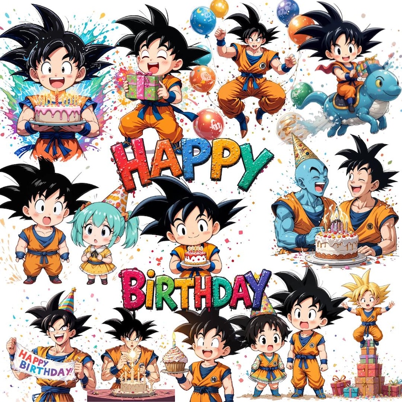 Goku Birthday Png - Etsy