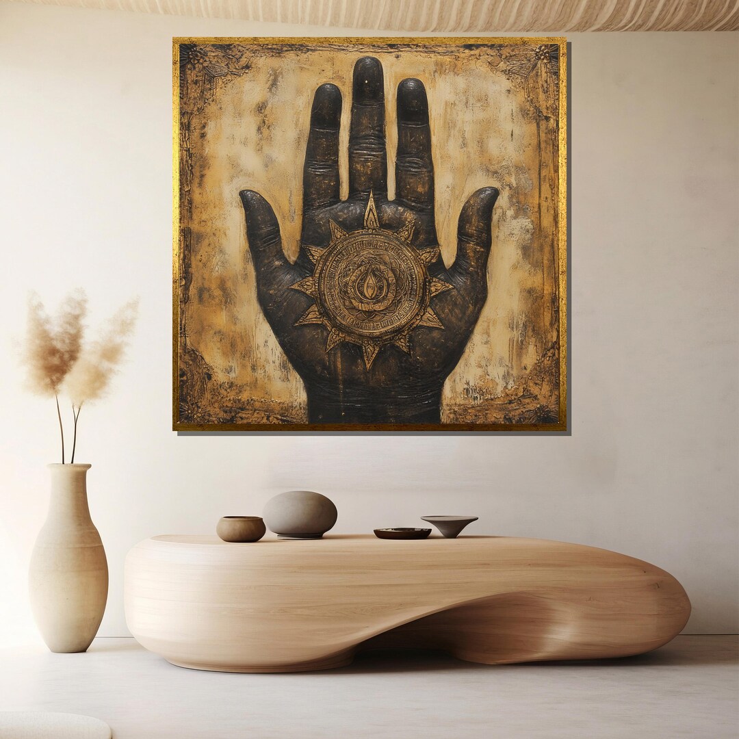 Hand of Spirituality Canvas Painting Mystical Wall Art and Unique Gift ...