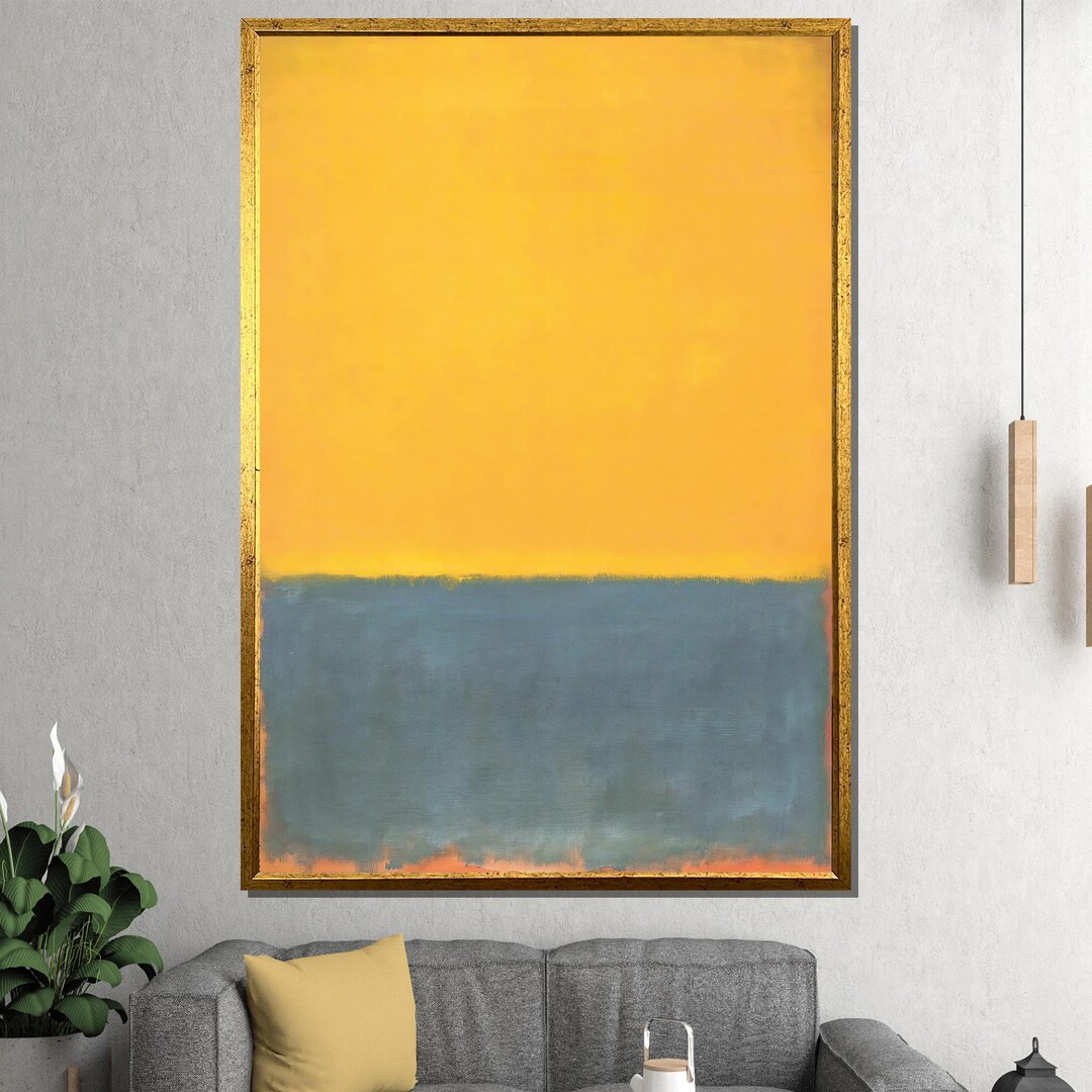 Mark Rothko Painting, Modern Abstract Wall Art Large Yellow and Blue ...