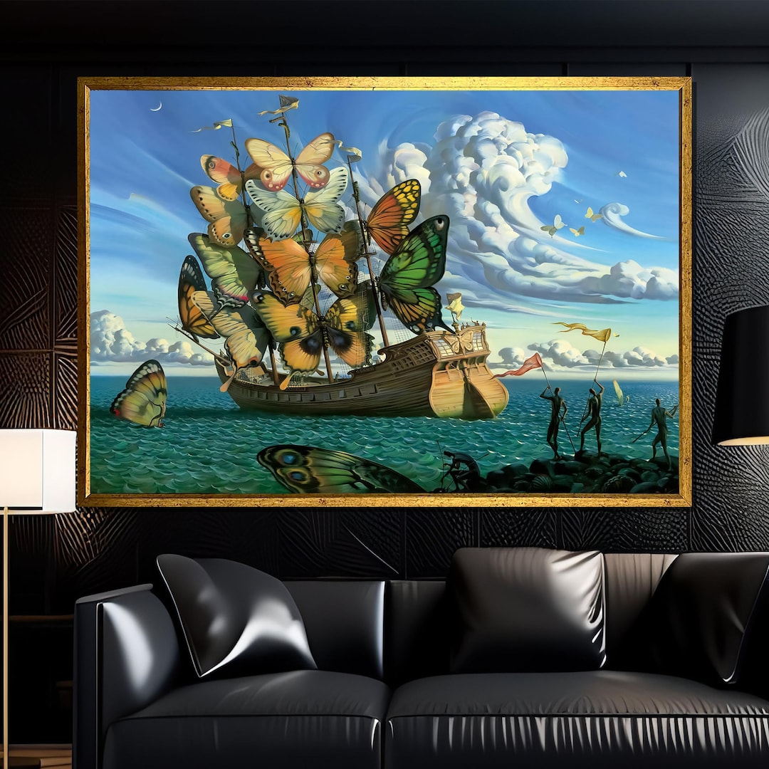 Vladimir Kush Canvas Print - Butterfly Ship Surreal Art - Dreamlike ...