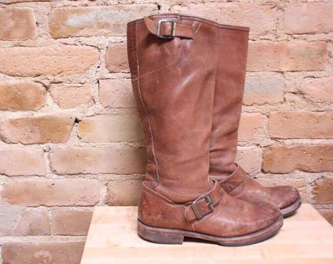 Brown Leather Boots Vintage Frye Boot 6 - Etsy