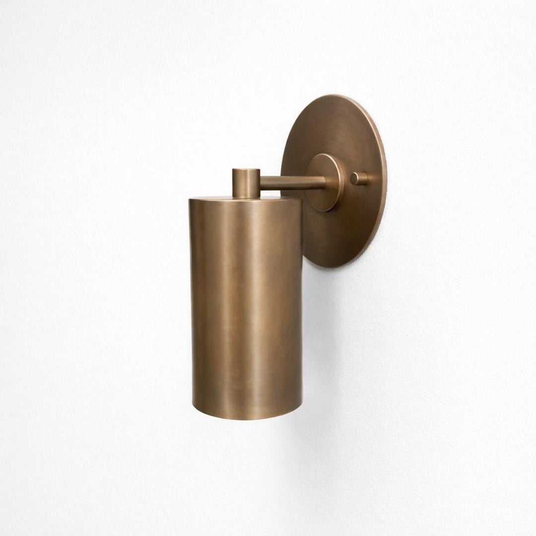 Handcrafted Brass Wall Sconce -- Solid Brass Light -- Mid-century ...