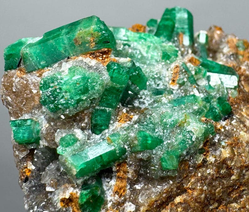 180 CT High Grade Panjshir Emerald Crystal on Matrix | Natural Deep ...