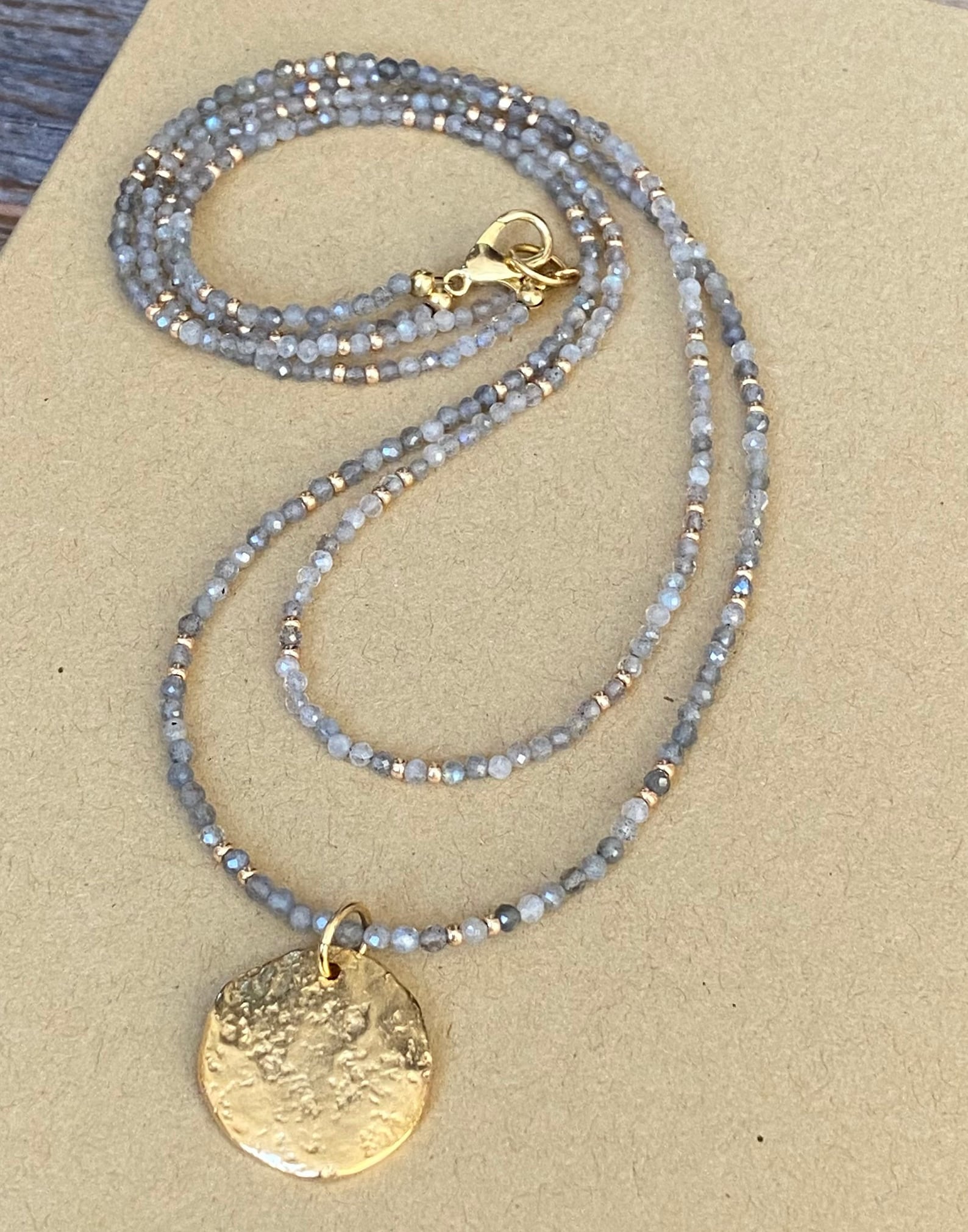 Small Beaded Necklace Double Strand Beaded Necklace Tiny - Etsy