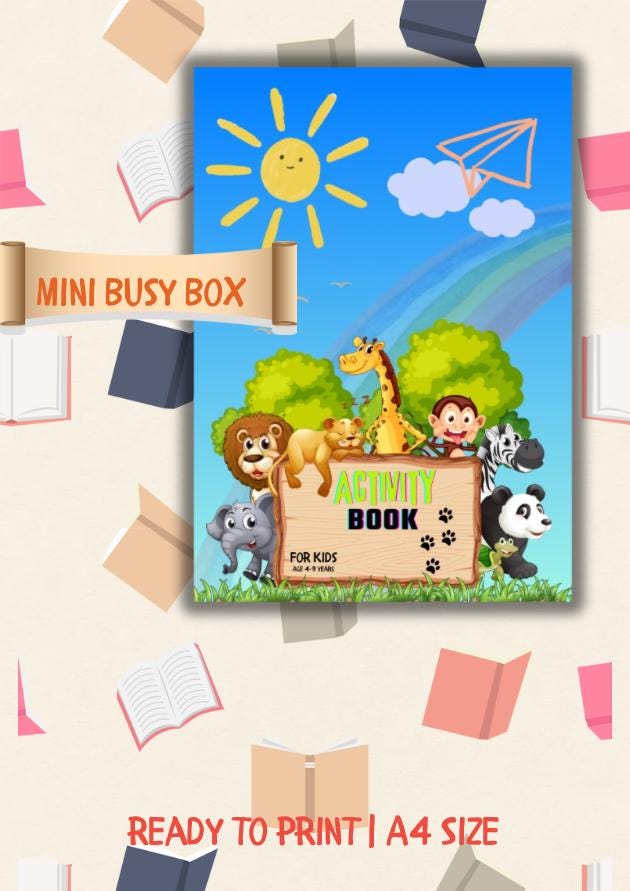 Busy Book Printable, Mini Book, Quiet Book, Montessori Homeschool ...