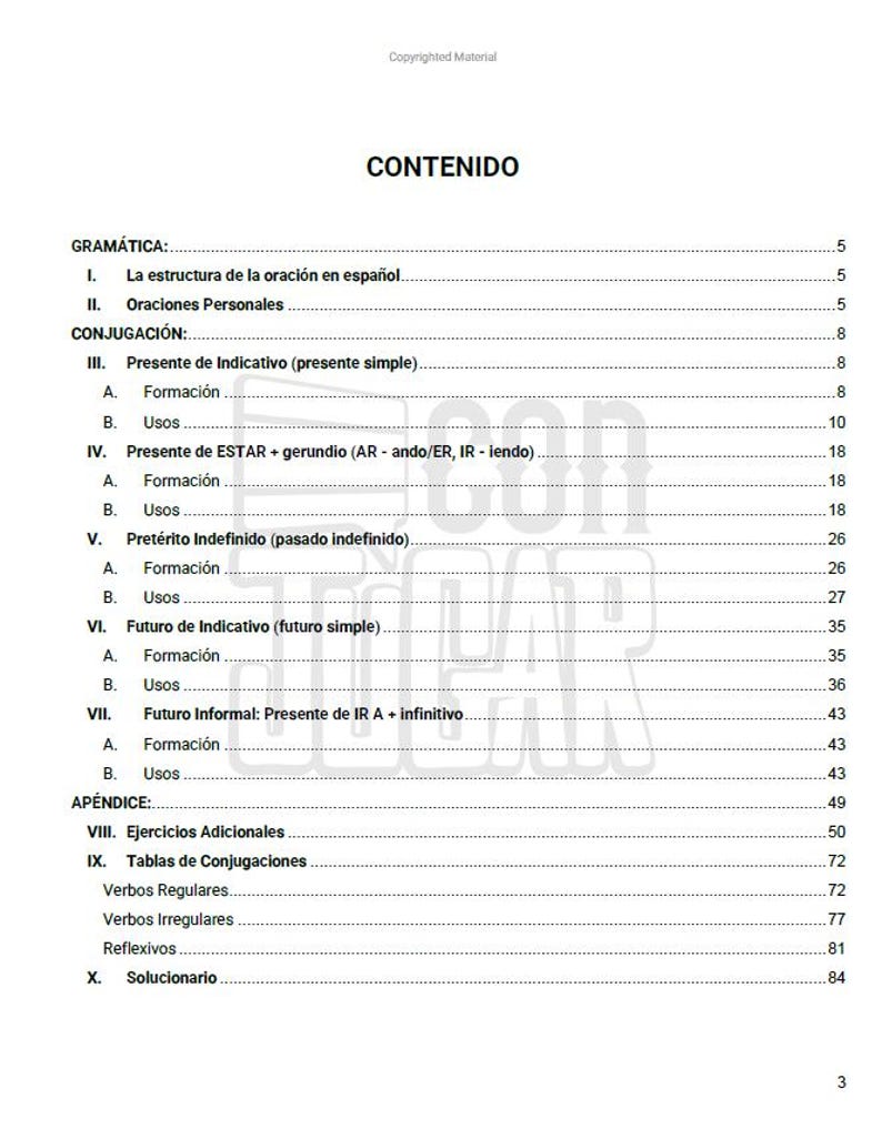 Essential Workbook Guide to Spanish Grammar and Verb Conjugation - Etsy