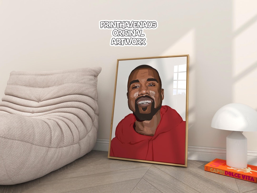 Kanye West Ye Yeezy *hand Drawn* Print A3 Digital Art Vector Art PDF ...