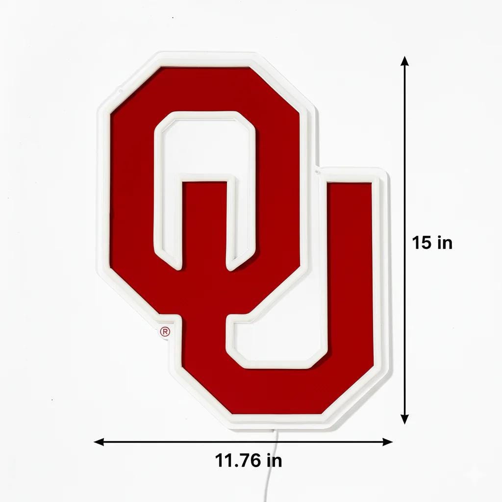 Oklahoma Sooners Logo LED Neon Sign - Etsy