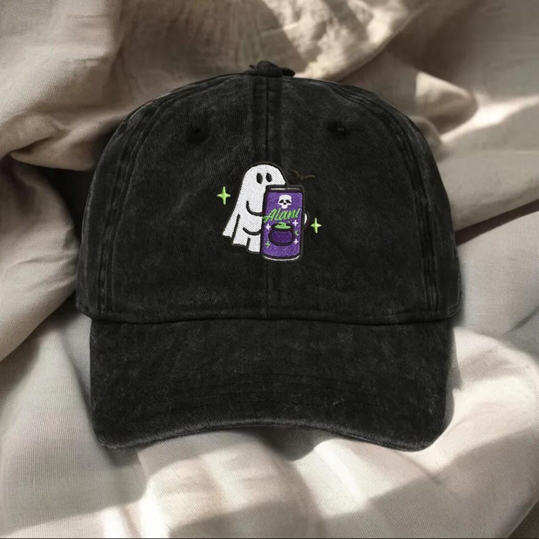 Cute Ghost Alani Embroidery Hat, Alani Halloween Hat, Spooky Drink ...