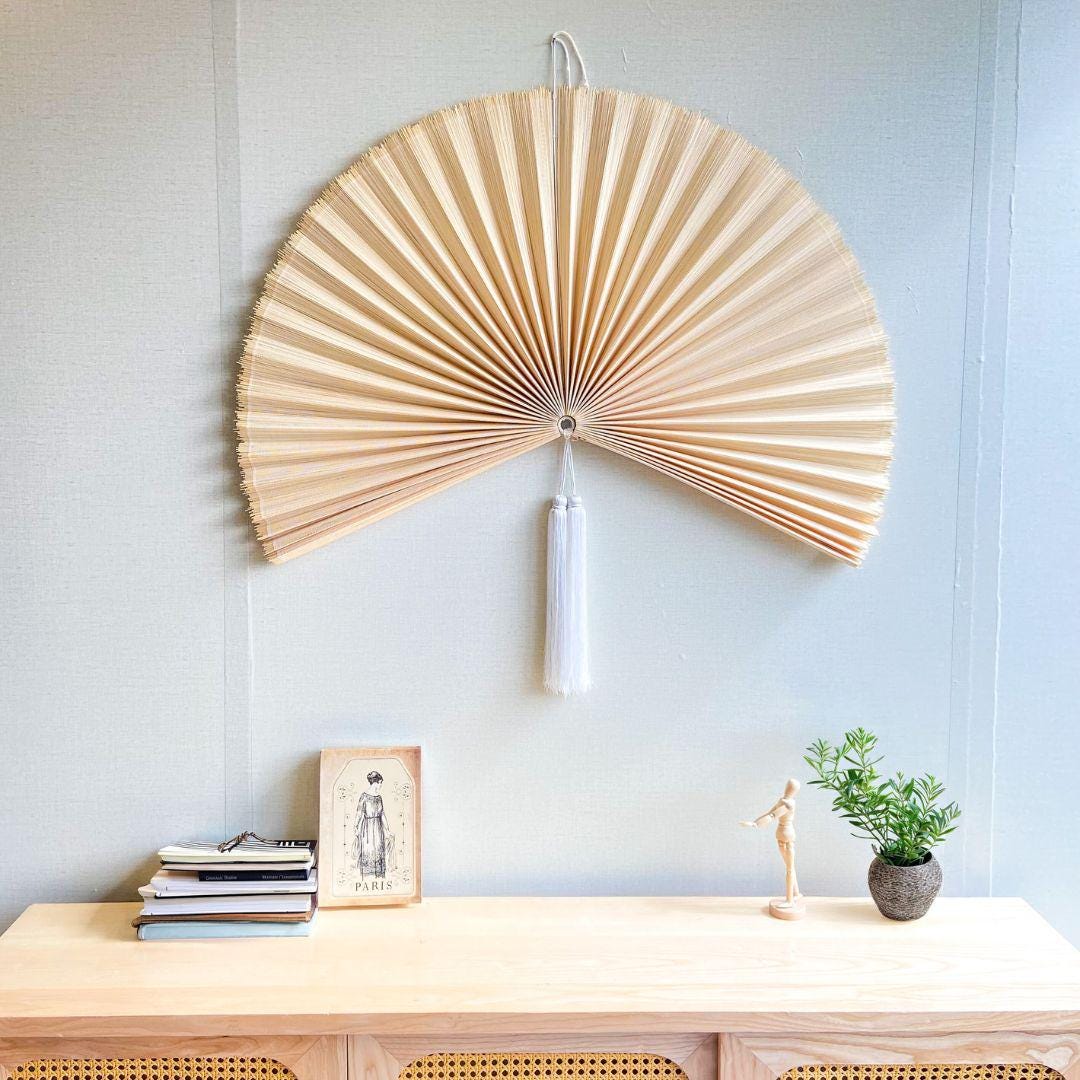 48 Inch Fan Wall Decor. Fan Headboard, Artchoke Art, Vintage Fan Decor ...