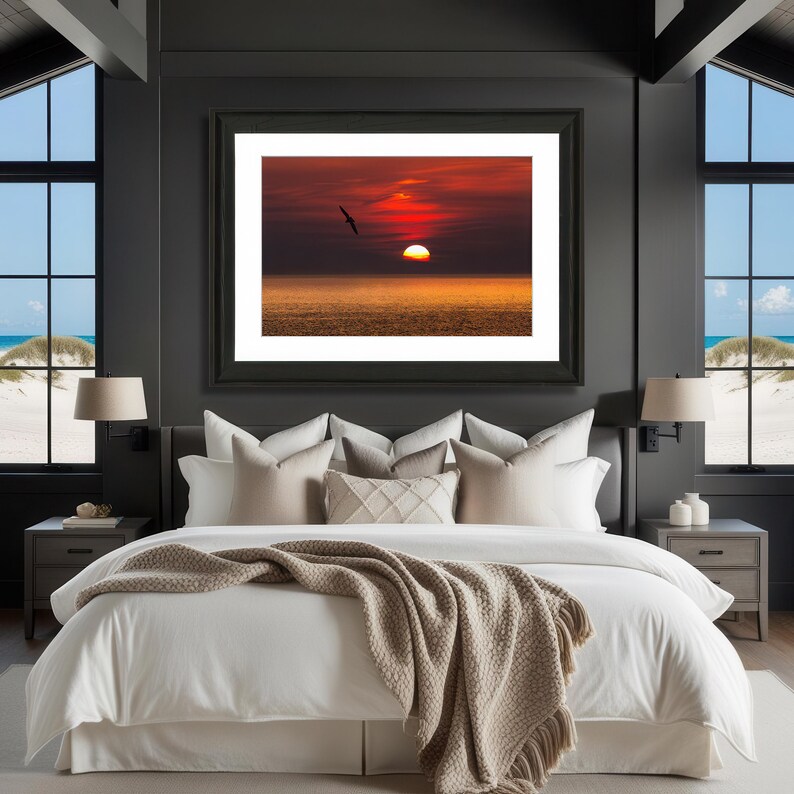 Ocean Sunrise Instant Download Printable Sunrise Wall Art Digital ...