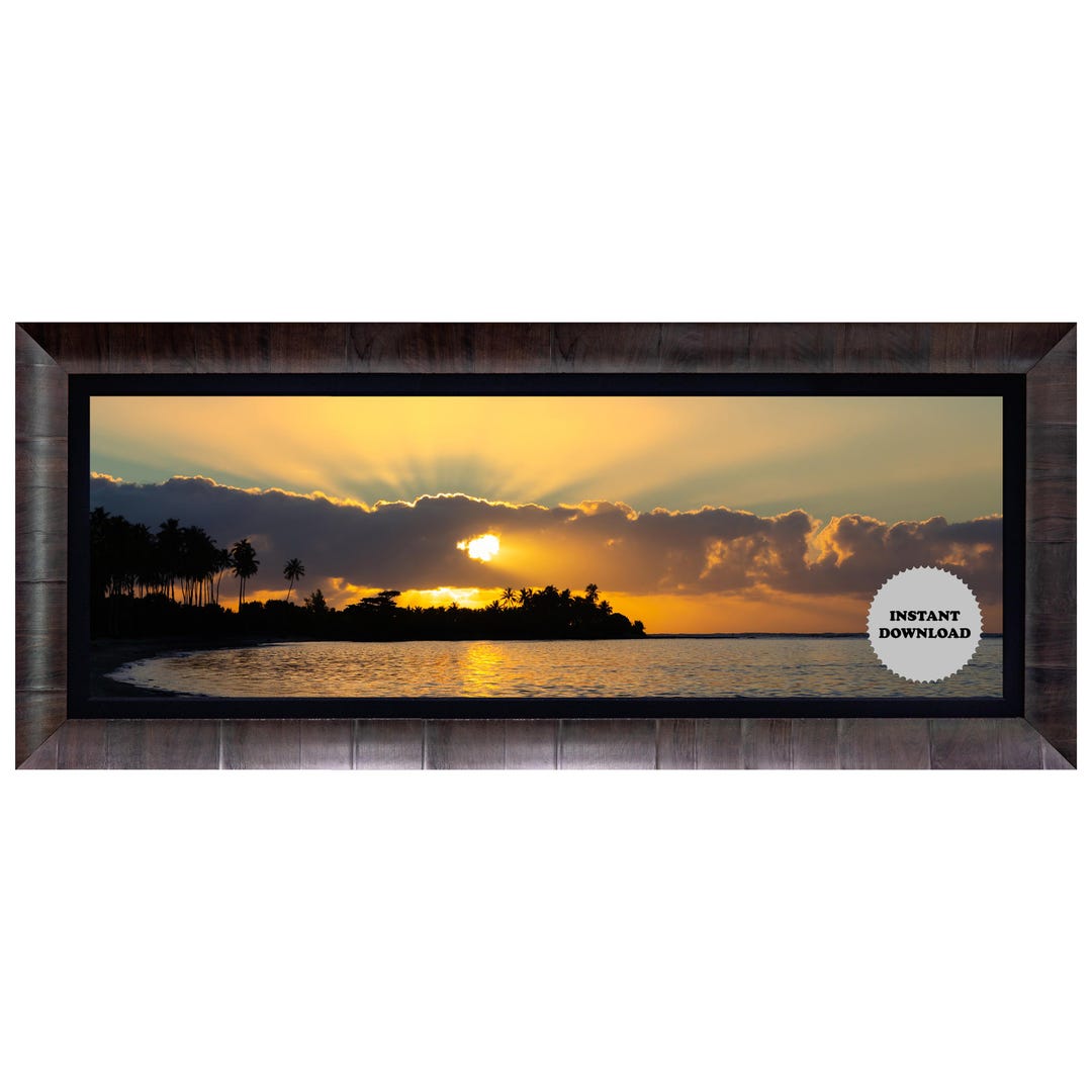 Tropical Sunrise Instant Download Printable Sunrise Wall Art Digital ...