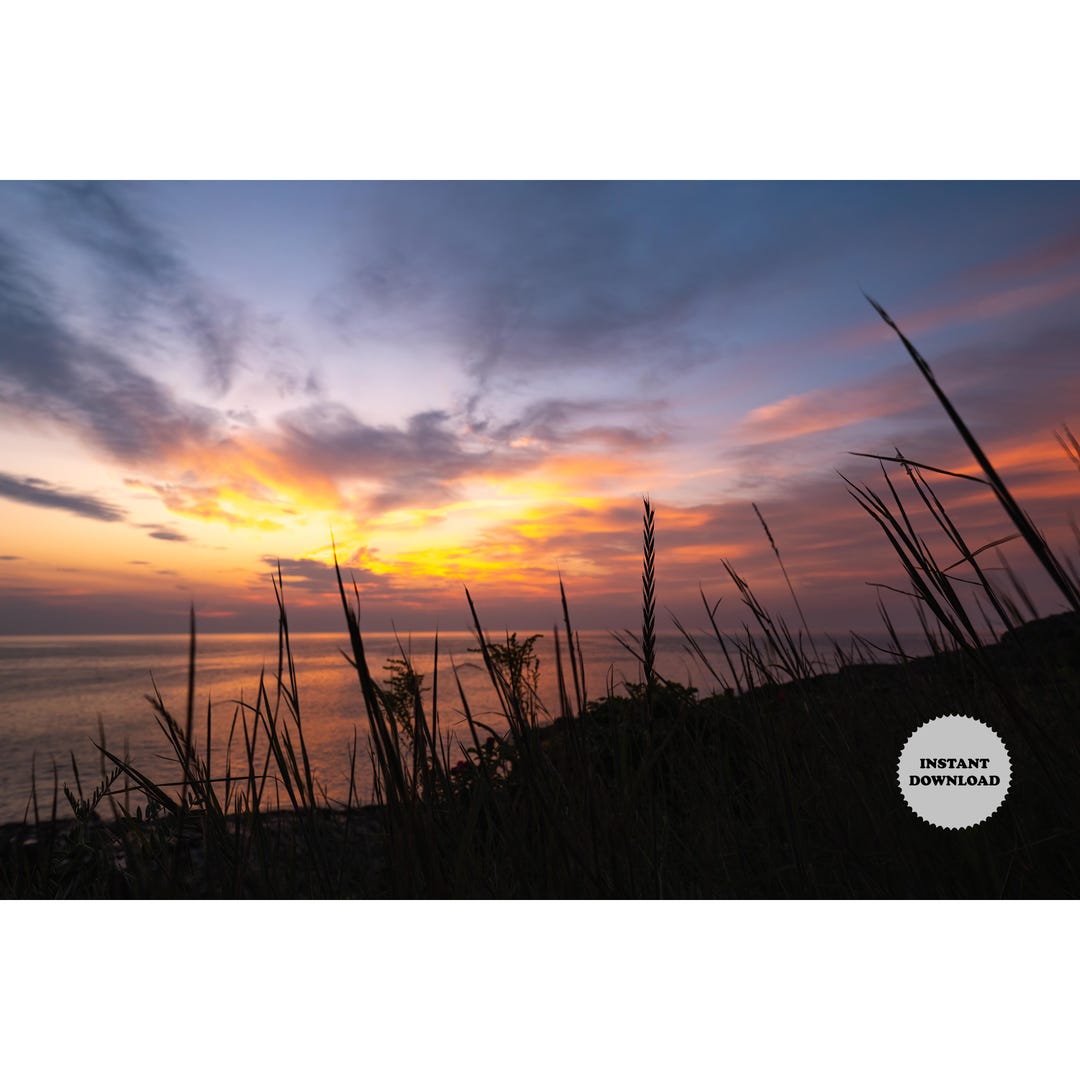 Ocean Sunrise Instant Download Printable Sunrise Wall Art Digital ...