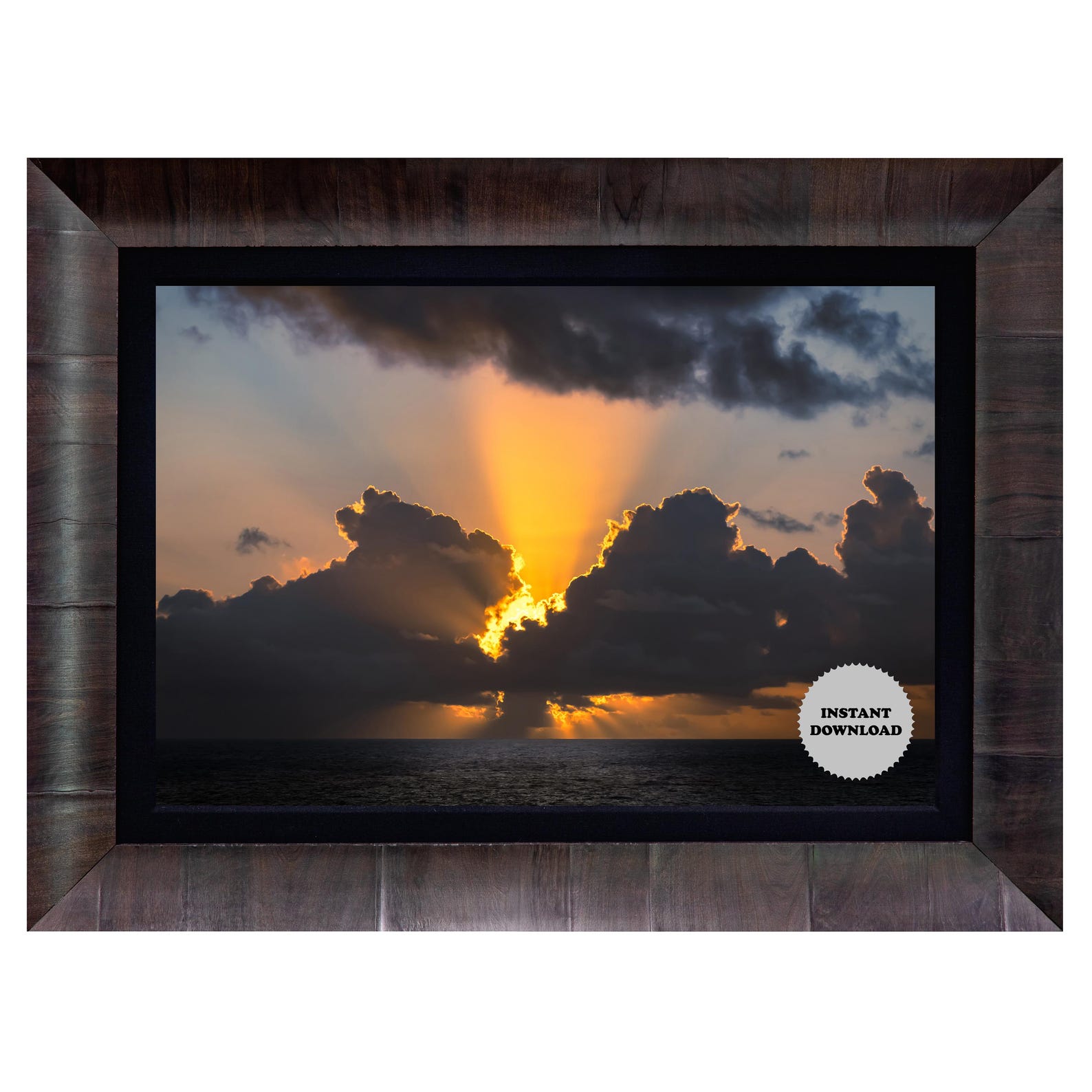 Sun Rays Instant Download Printable Sun Rays Wall Art Digital Download ...