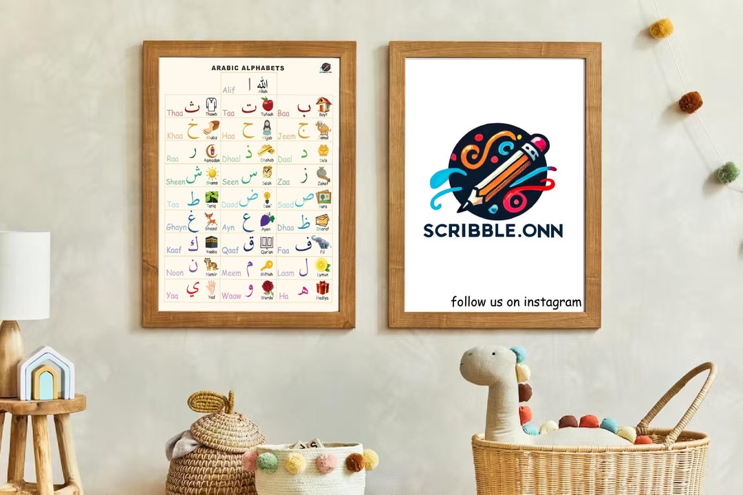 ARABIC ALPHABETS Kid Learning Posters, Arabic Letters Poster, Free ...