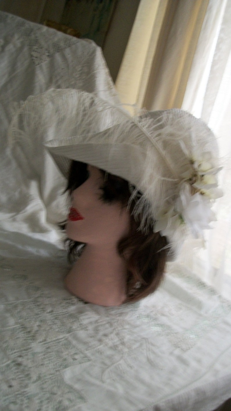 1920s Flapper Style Cloche Hat Woven Cotton Orig Design Wedding - Etsy