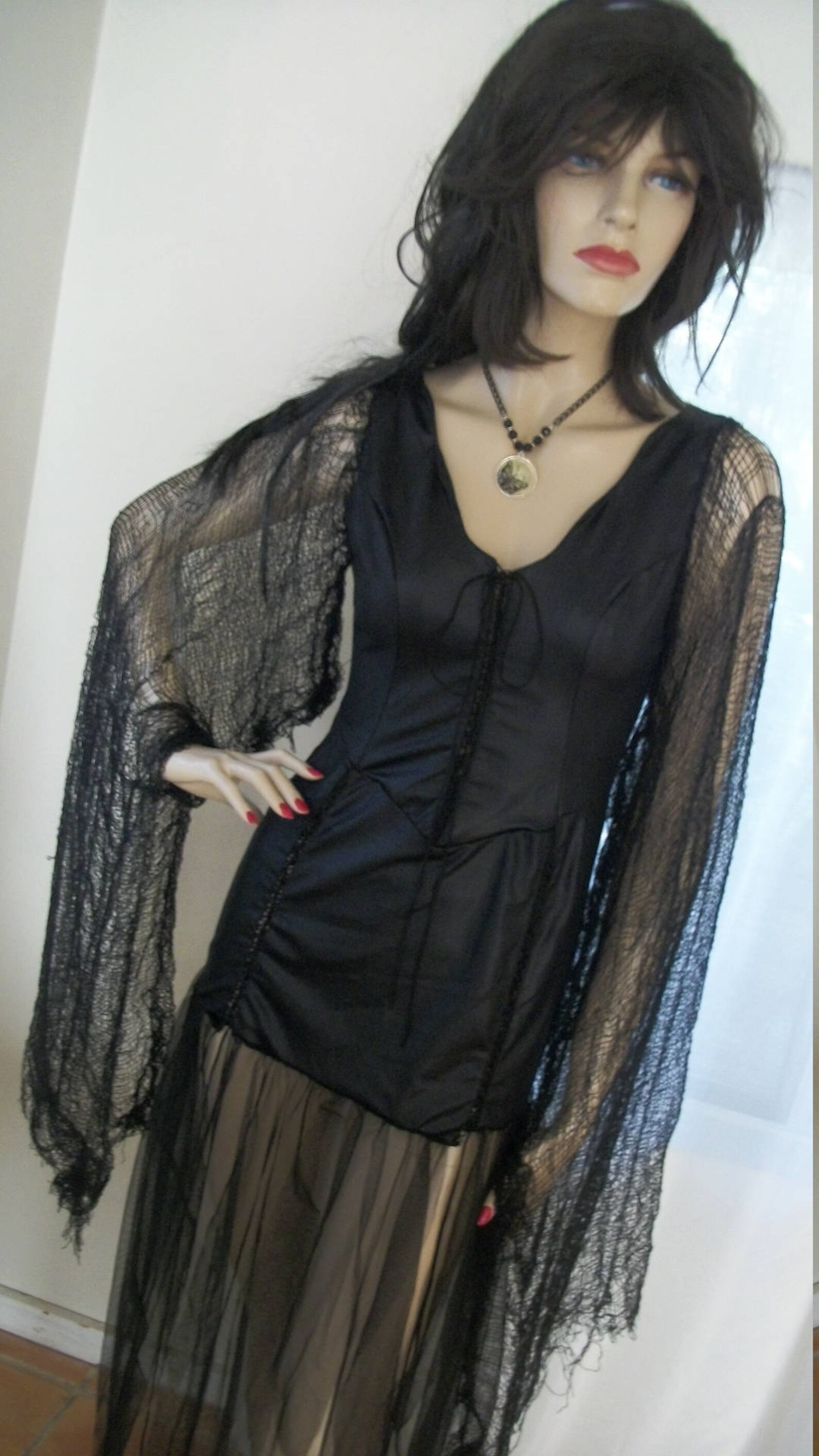 Halloween Goth Shred Wench Corset Tunic Dress Size Med Orig | Etsy