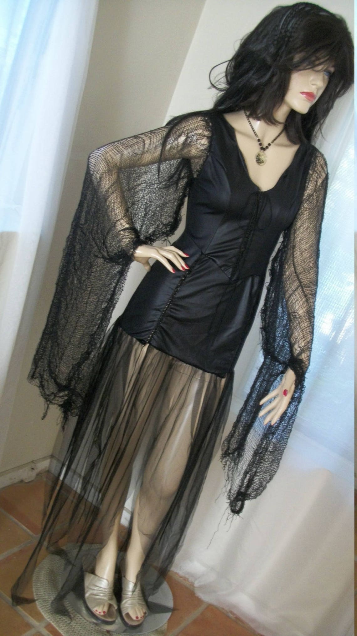 Halloween Goth Shred Wench Corset Tunic Dress Size Med Orig | Etsy