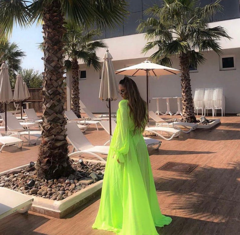 Flowy Beach Dress Sewing Pattern, Womens Maxi Cover-up PDF Pattern, DIY ...