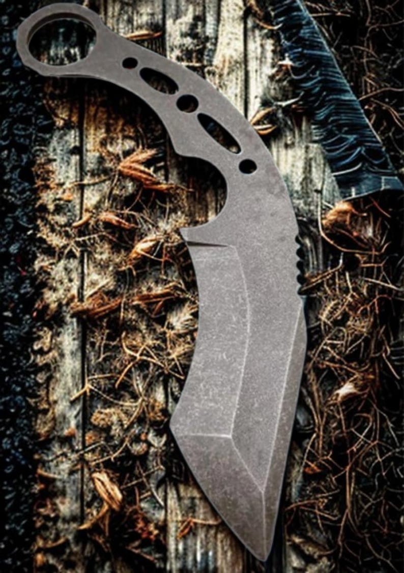 Stonewash Sleipner Karambit Blade Profile, Premium Semi-stainless Steel ...