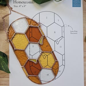 Vinyl Pattern for Honeycomb Stained Glass Suncatcher | Beginner ...