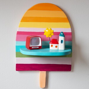 Popsicle Shaped Trinkets Shelf Funky Shaped Shelf - Etsy