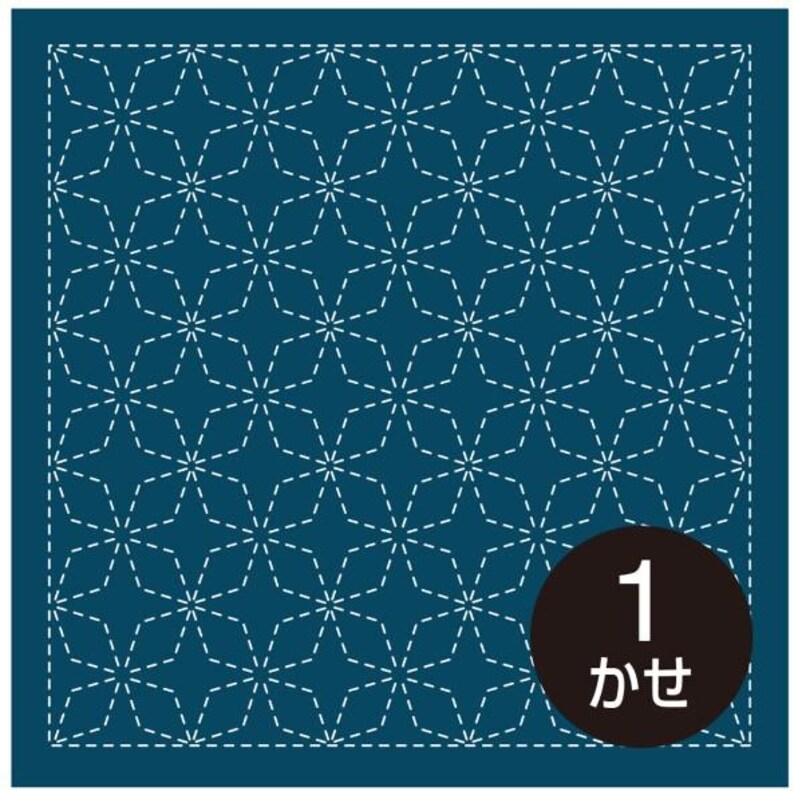 Sashiko Sampler Traditional Design Kaku-shippo Navy SC-0202 - Etsy