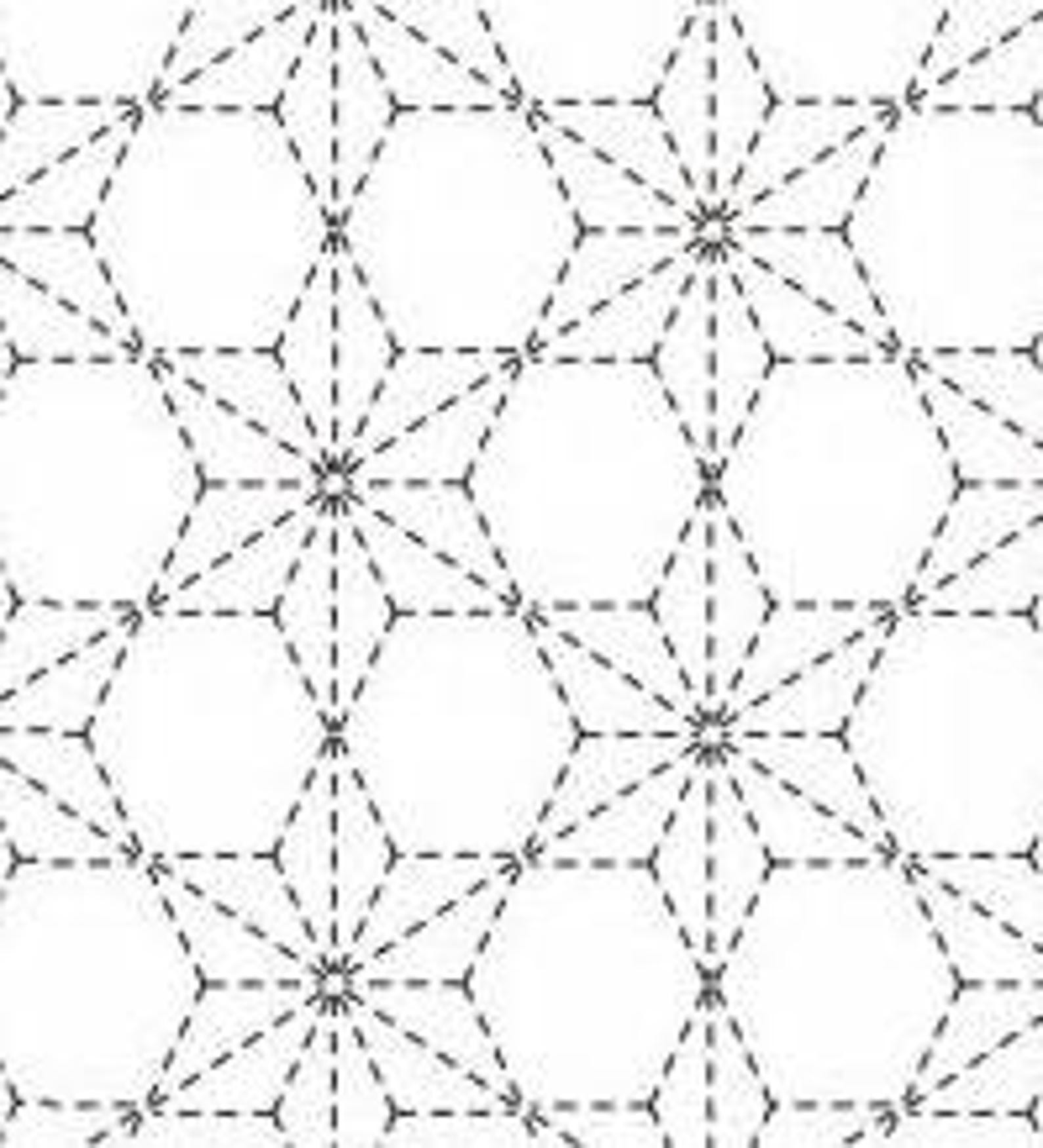 Sashiko Sampler Traditional Design Tobi-asa-no-ha White SC-0010 Star ...