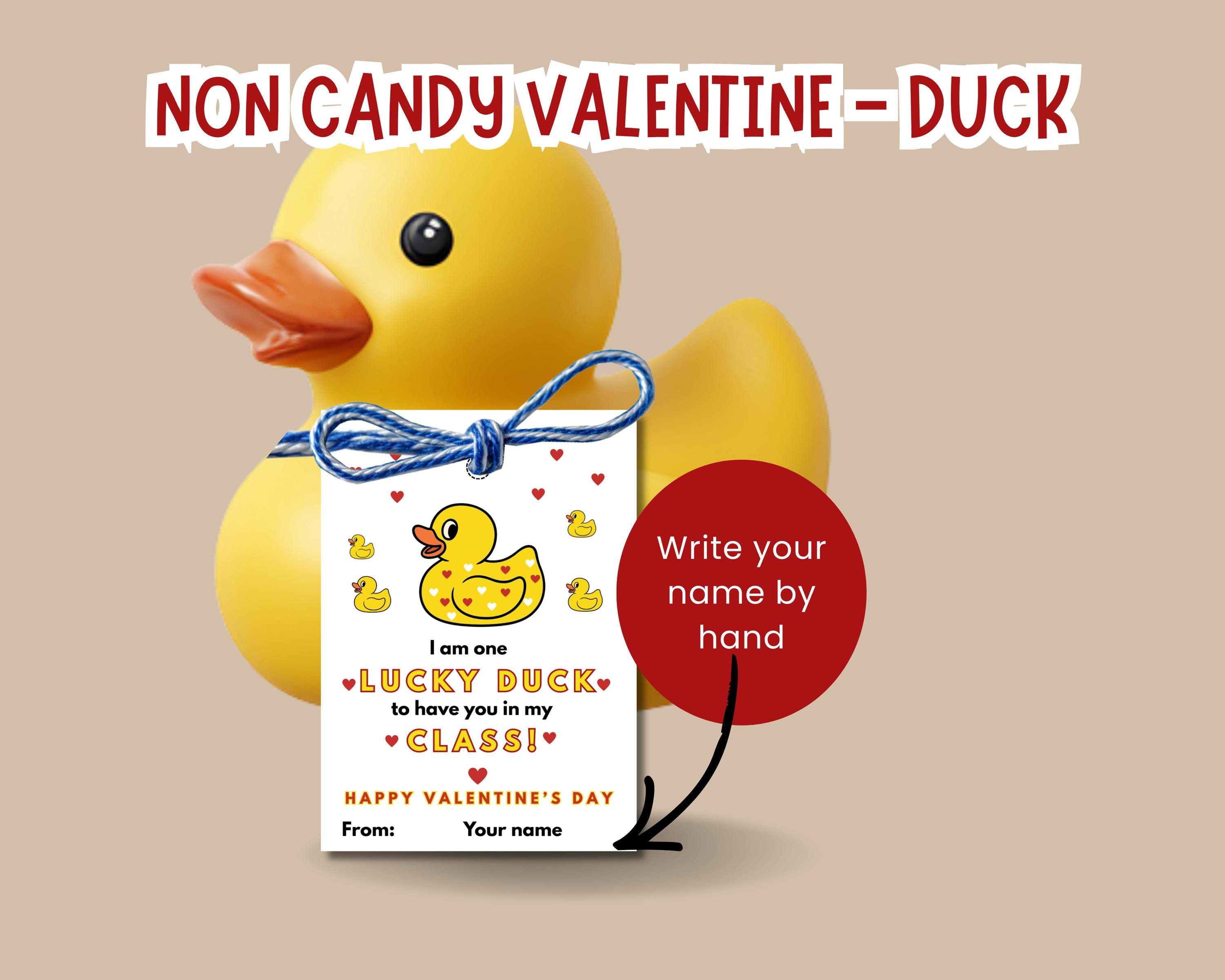 Rubber Ducks Gift Tags, Lucky Duck Non-candy Valentine, One Lucky Duck ...