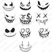 10 Face Expression Embroidery Design File,scary Expression Designs ...