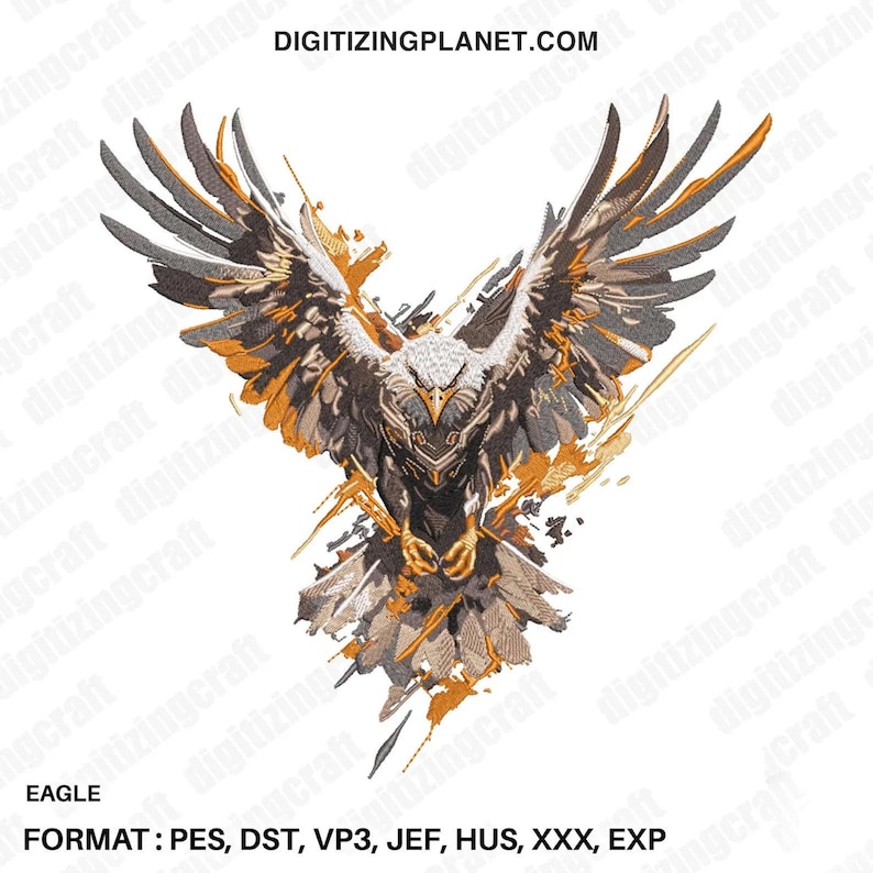 Eagle Machine Embroidery Design - 3 Sizes,animal,birds,flying ...