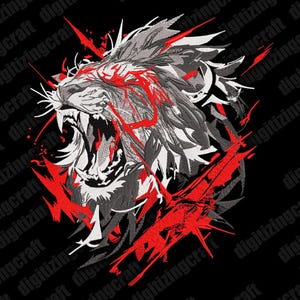 Lion Roar Embroidery Design File - Etsy