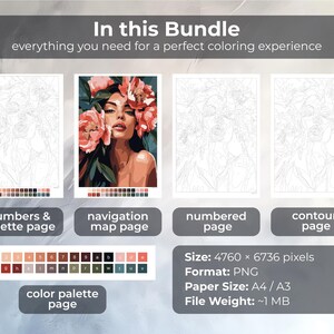 Paint by Number for Adult, Digital Color by Number, Printable Coloring ...