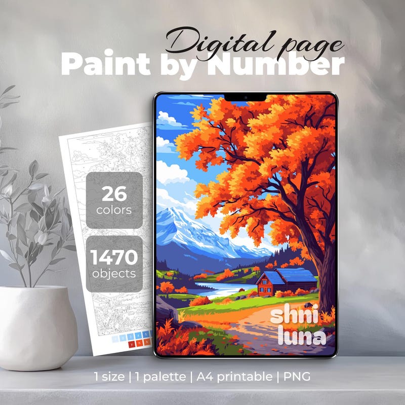 Printable Autumn Mountain - Etsy