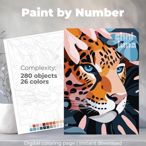 Paint by Number for Adult, Digital Color by Number, Printable Coloring ...