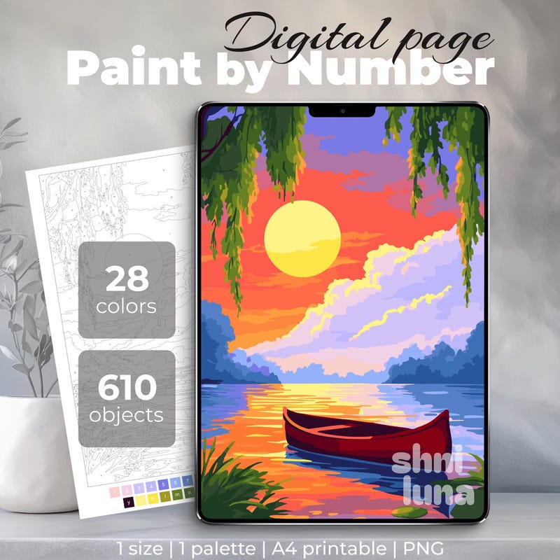 Colour by Numbers Plant - Etsy