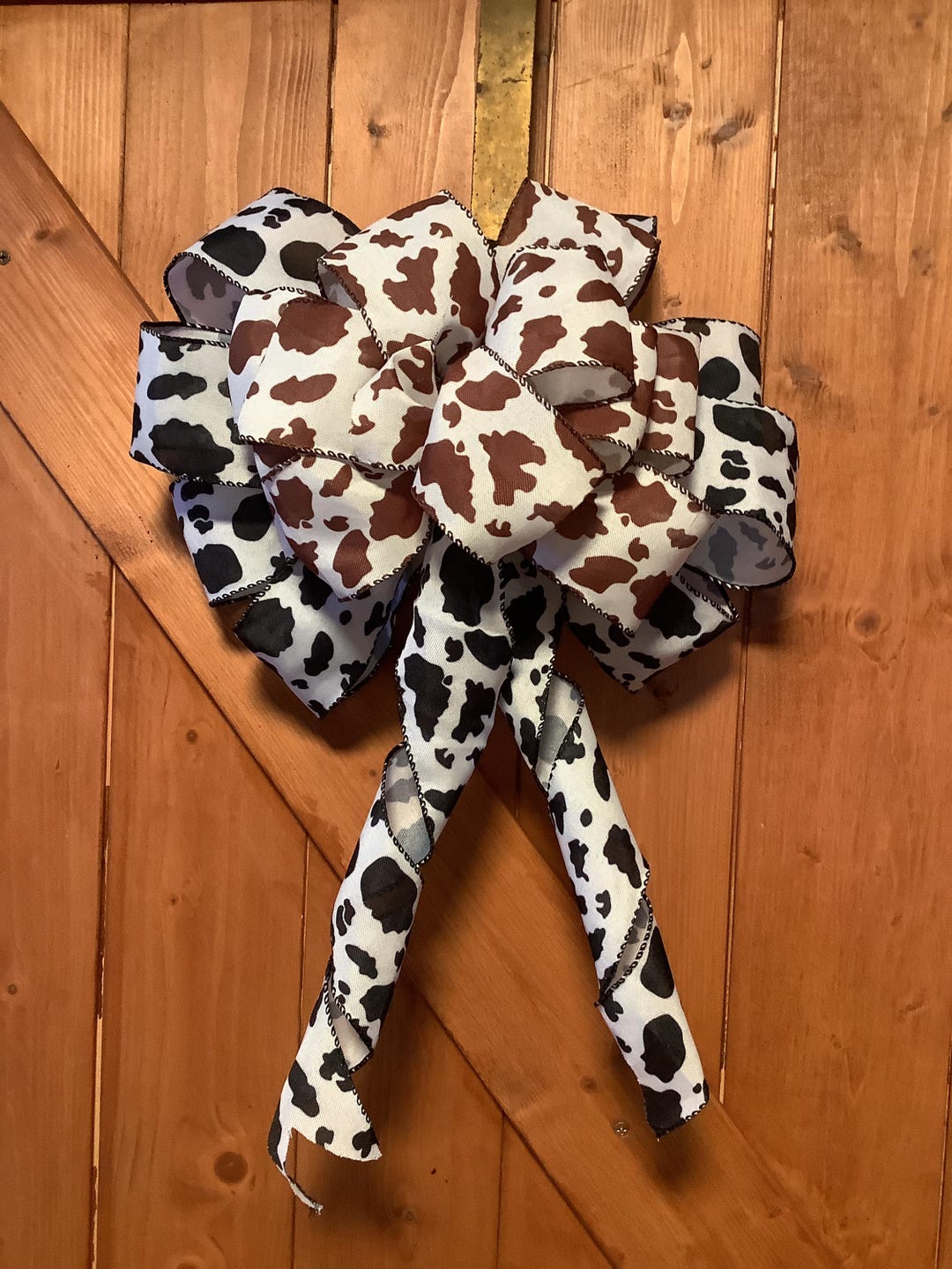 Big, Cow Print Bow - Etsy