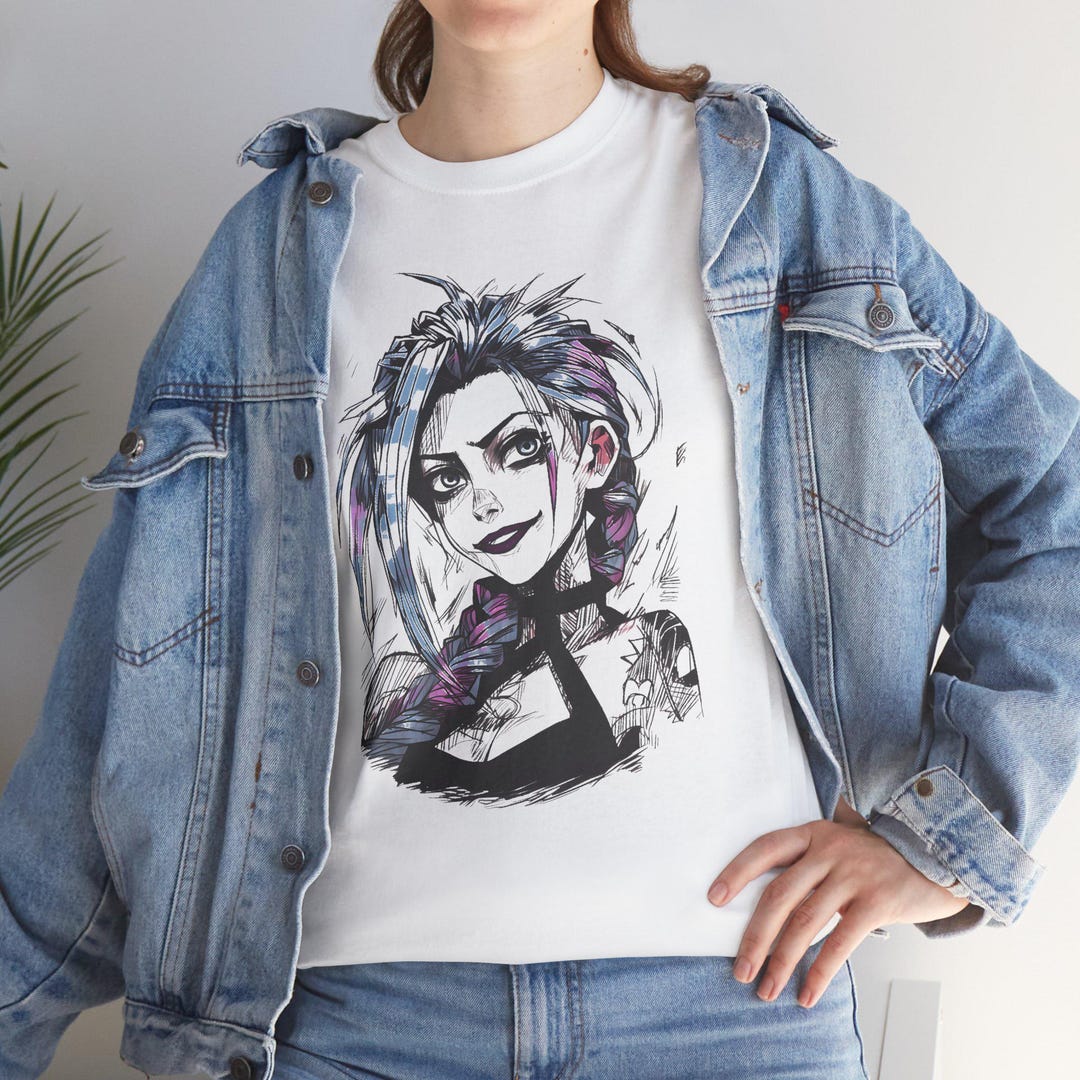 League of Legends Arcane Tv Series Jinx Art Unisex Heavy Cotton Tee ...