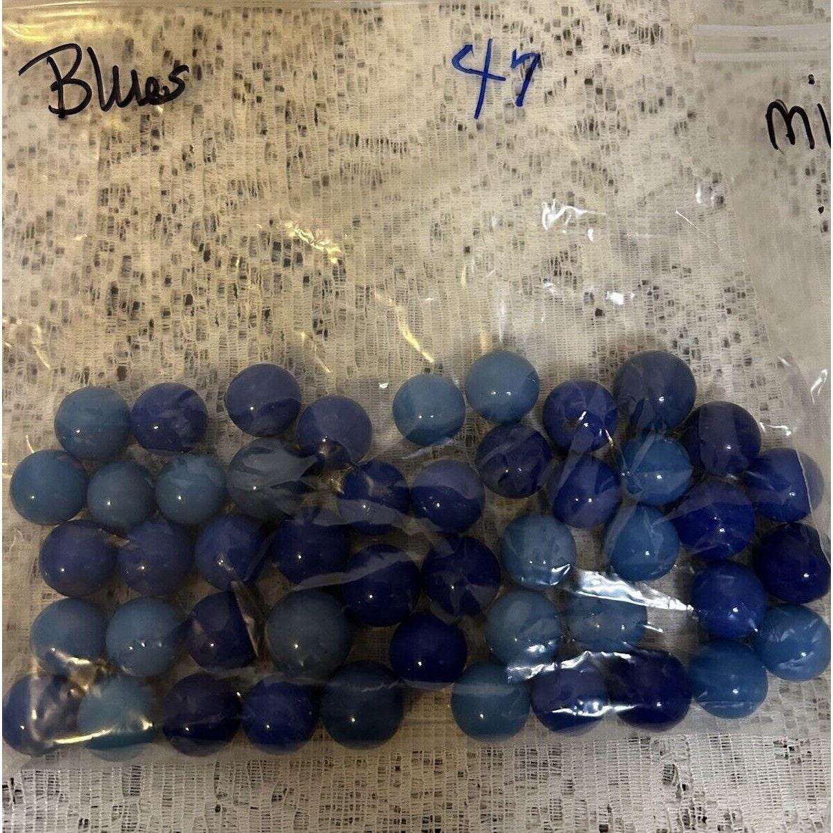 1x 1940s Blue Agate Glass Swirl Blue Ball Orb Sphere Marbles Berry Pink ...