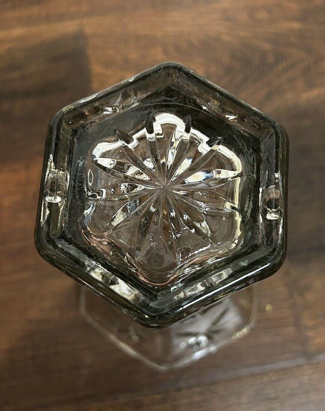 Vintage 80s Crystal Star of David Flower Vase Wide Top Heavy Holiday ...