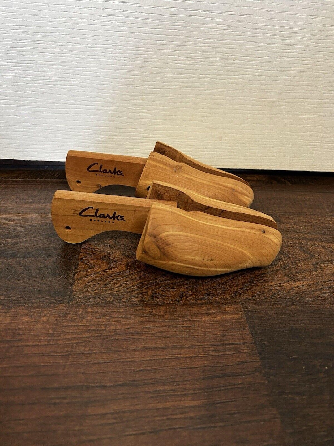 CLARKS Vintage Cedar Wood Wooden Dress Shoe Inserts Shoe Tree Shaper ...