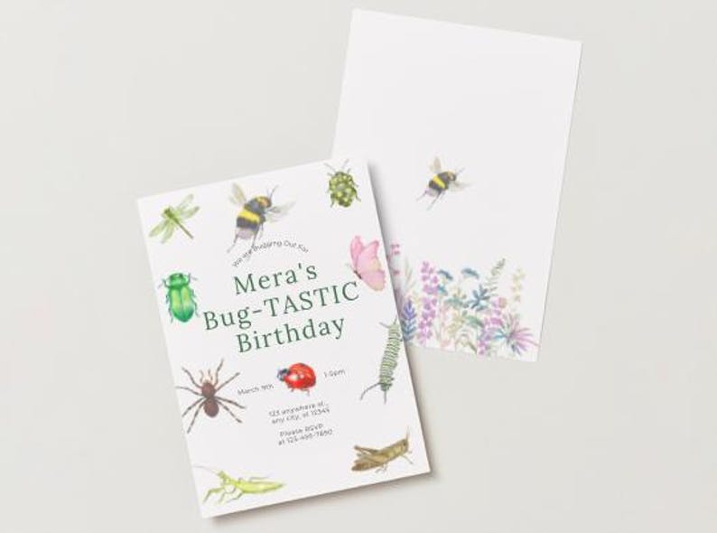 Bug TASTIC Birthday Party Invitation - Etsy