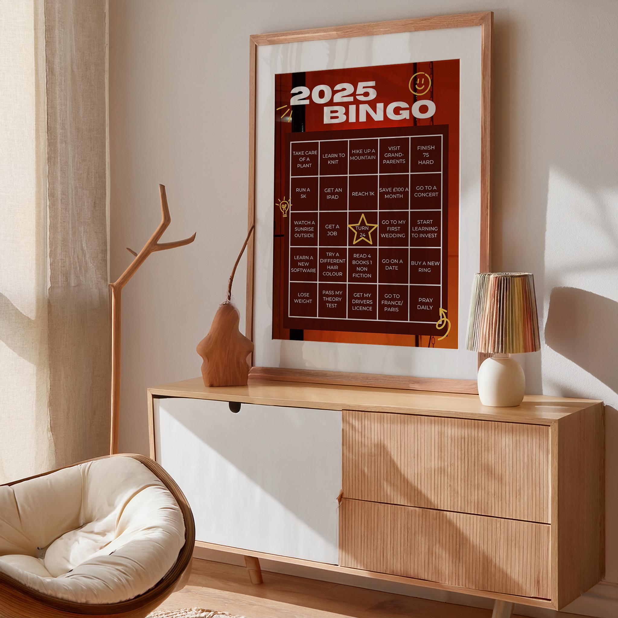 2025 Goal-setting Bingo Card - Fun & Editable Canva Template - Etsy