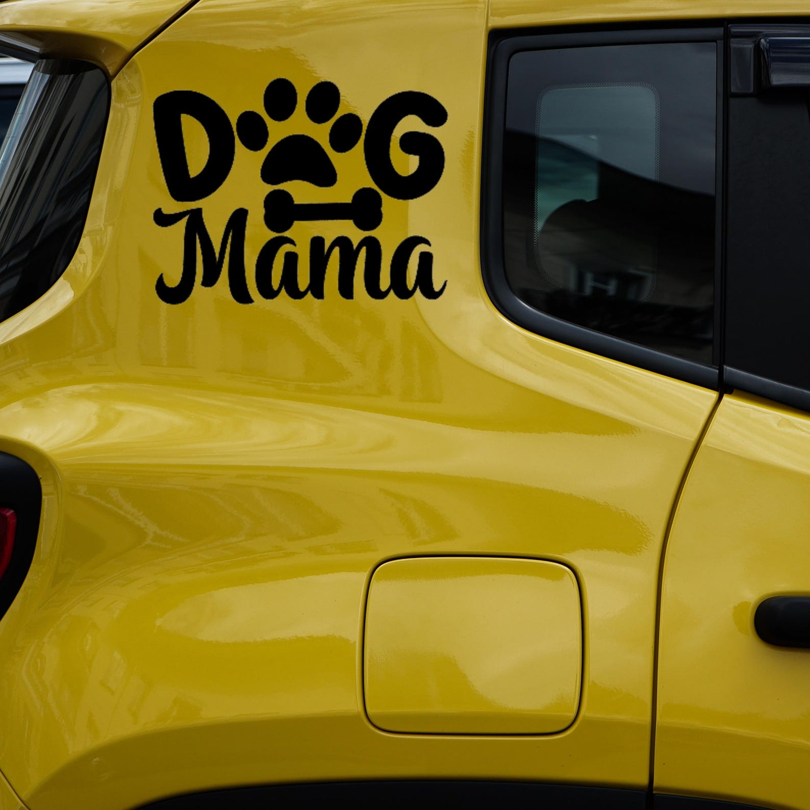 Dog Mama Vinyl Decal - Dog Mom Paw Print Decals for Car Windows ...
