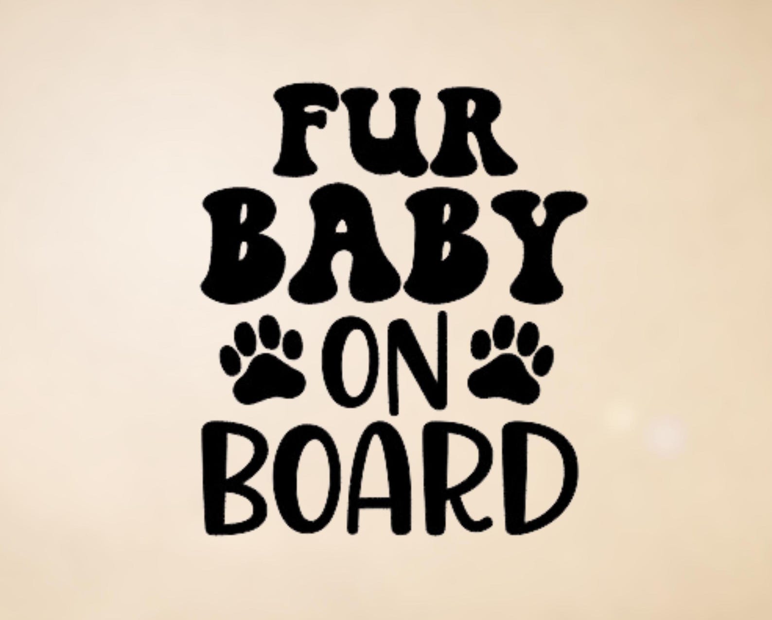 Fur Baby on Board Saying With Paw Print Vinyl Sticker Decal, Decal for ...