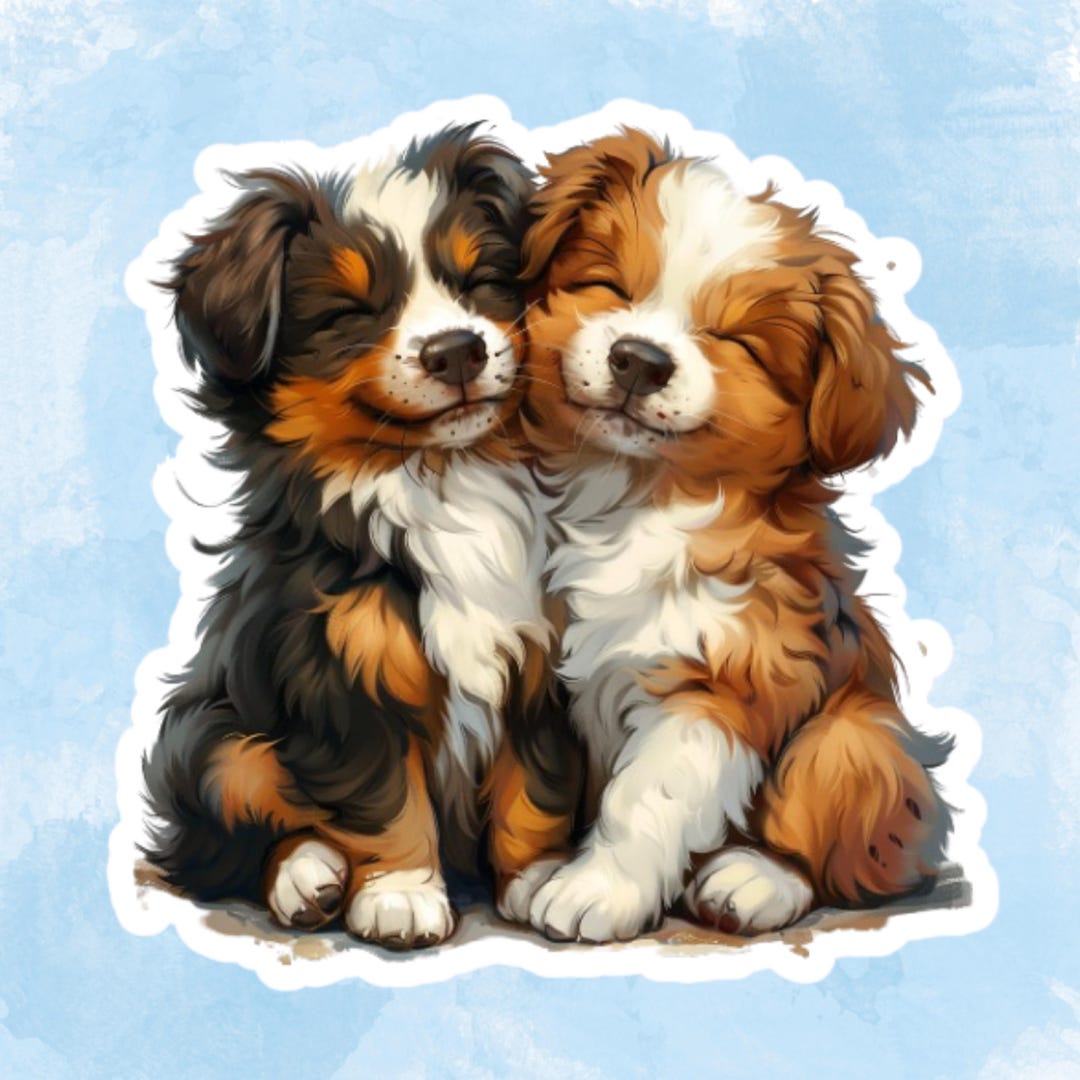 Bernese Mountain Dog Puppy Hug Sticker – Waterproof Vinyl Decal - Etsy